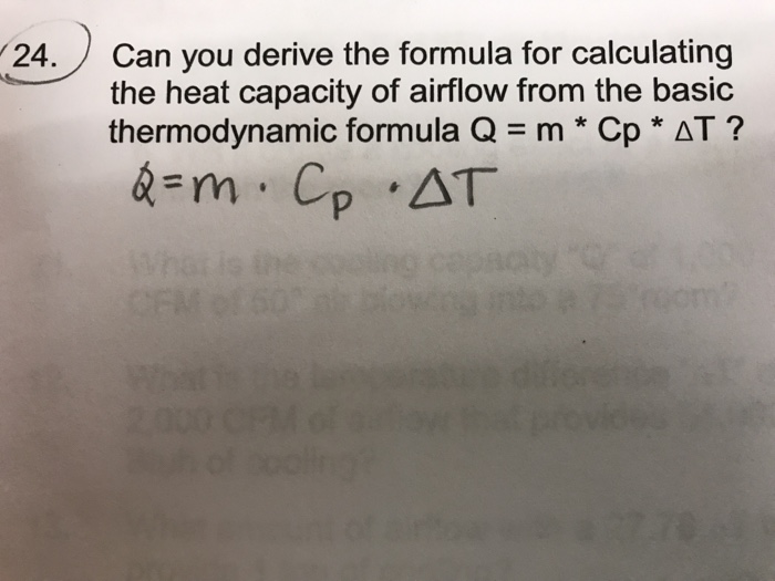 Solved Can you derive the formula for calculating the heat | Chegg.com