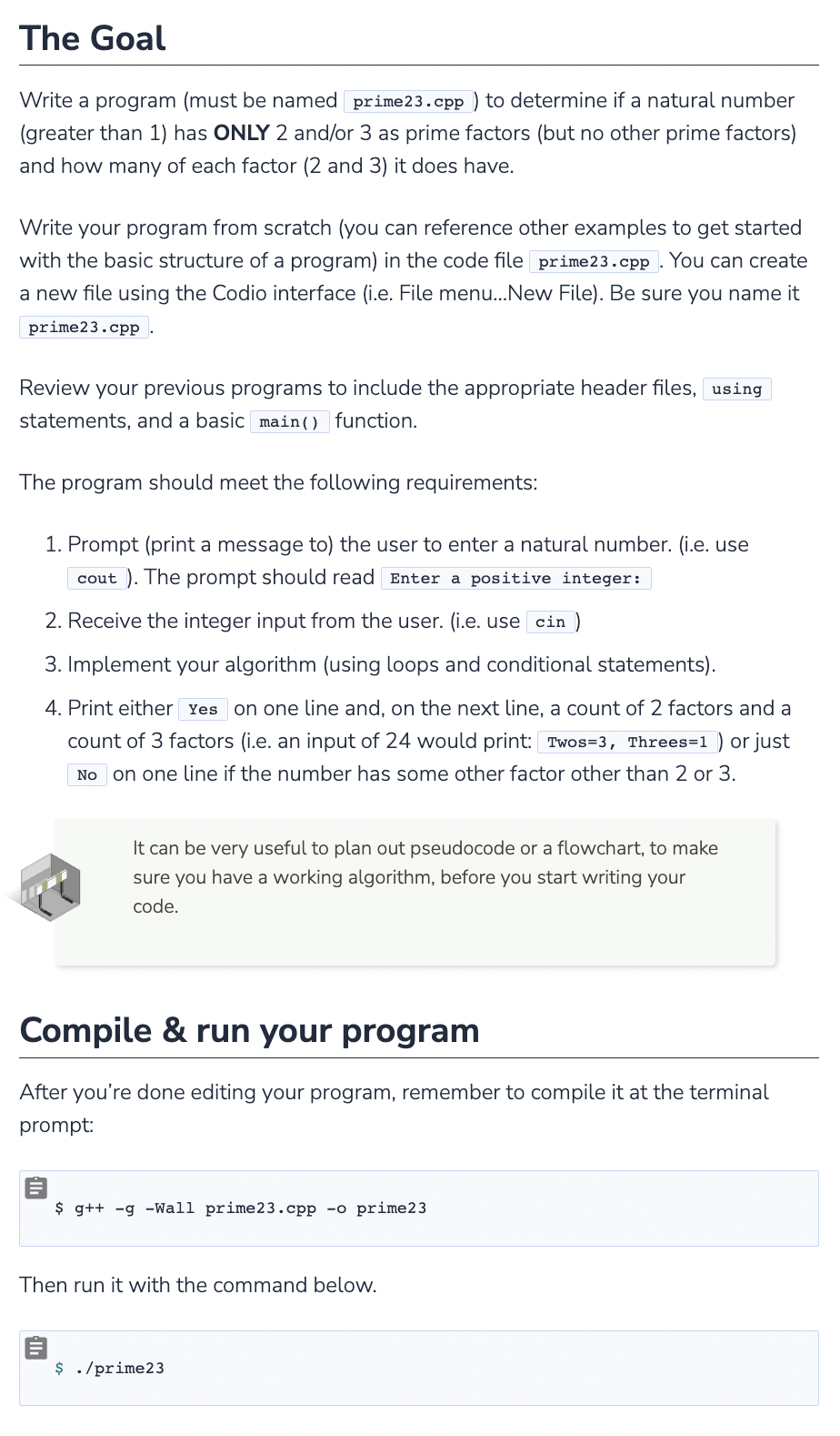 Solved Write a program (must be named prime23.cpp ) to | Chegg.com