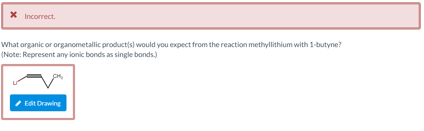Solved X Incorrect What Organic Or Organometallic