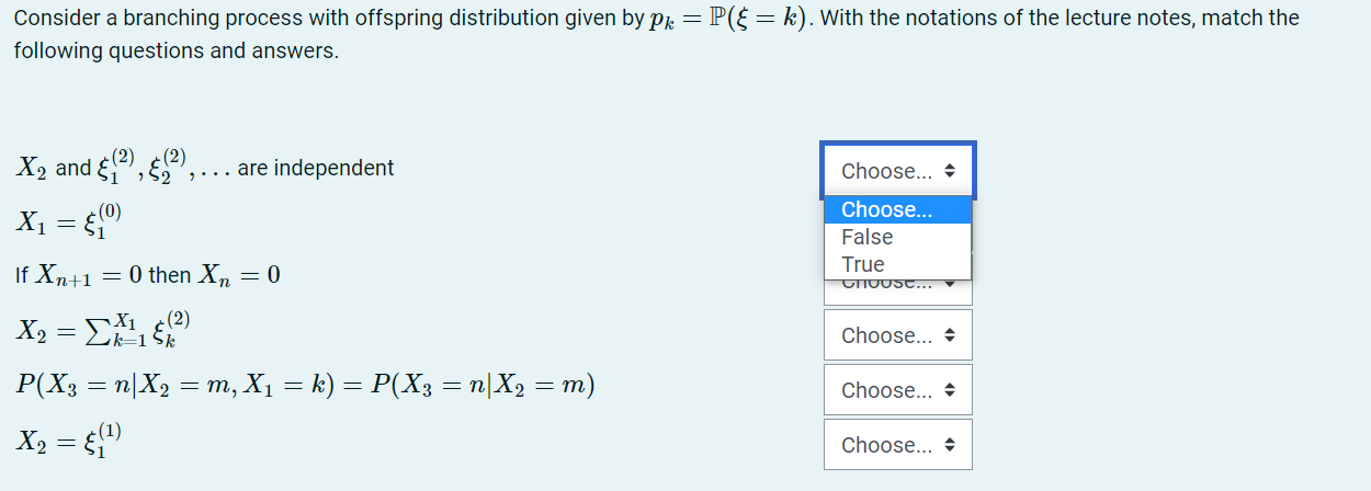 Solved = Consider a branching process with offspring | Chegg.com
