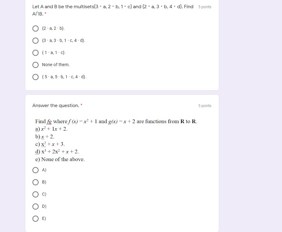 Solved Let A and B be the multisets{3.a, 2.b, 1. c) and (2. | Chegg.com