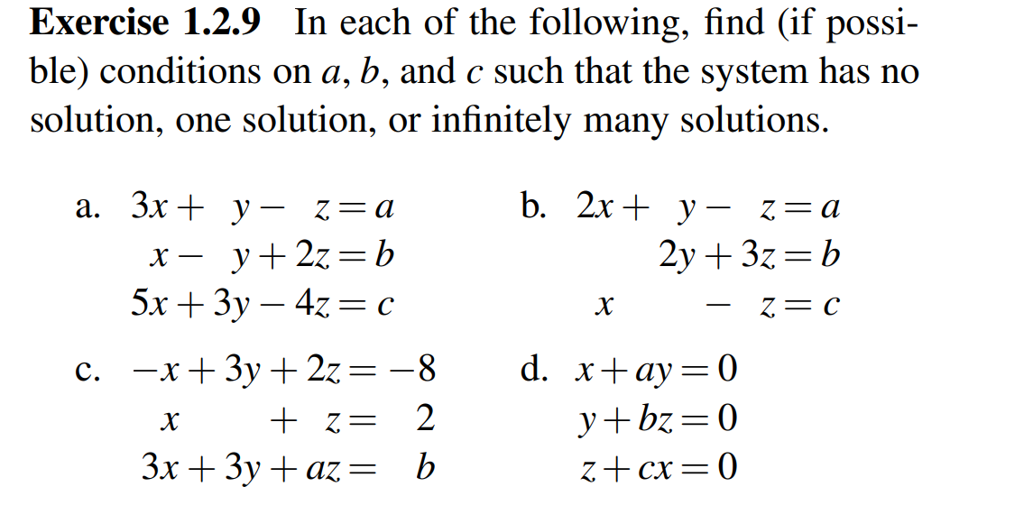 Solved Exercise 1.2.9 In each of the following, find (if | Chegg.com
