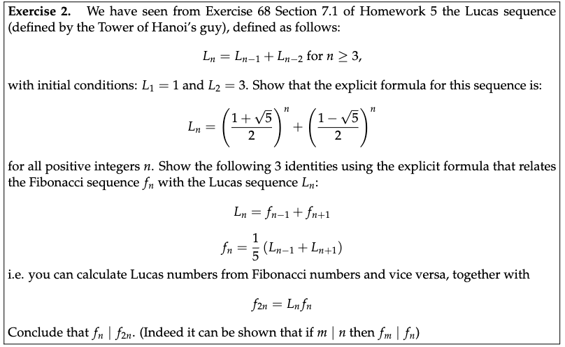 Solved Exercise 2. We have seen from Exercise 68 Section 7.1 | Chegg.com