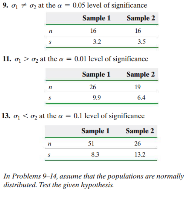 Solved 9. 01 + 02 at the a = 0.05 level of significance | Chegg.com