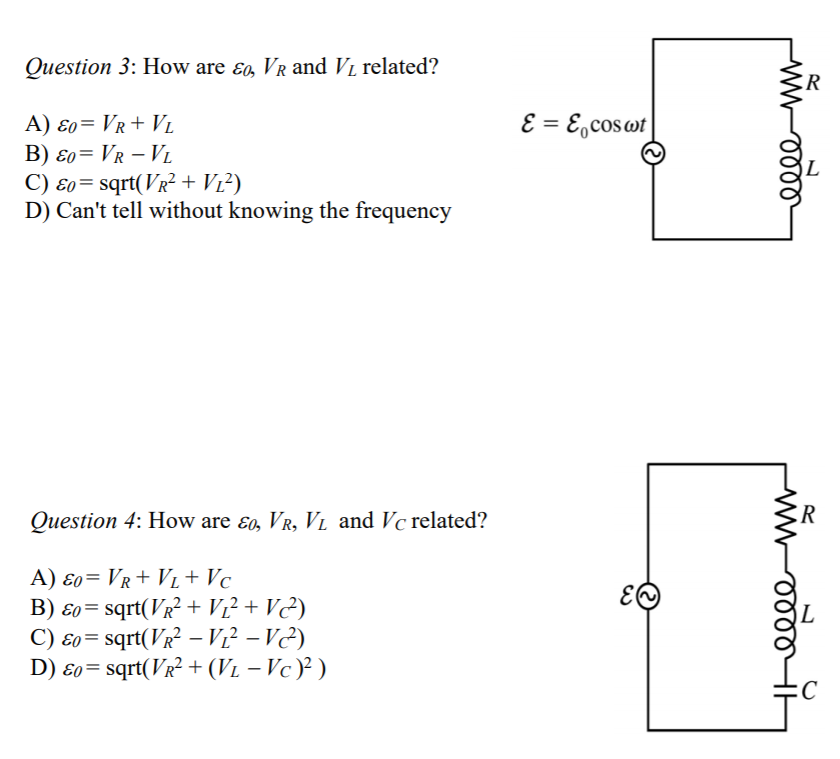 Solved Question 1: If the instantaneous emf represented by | Chegg.com