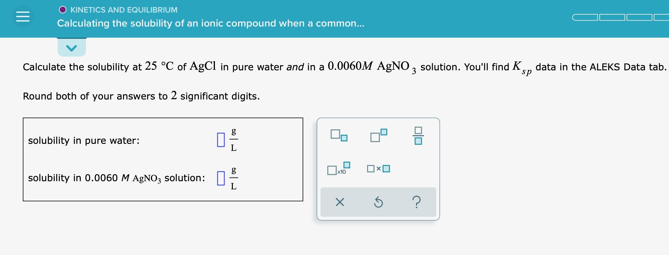 Solved = O KINETICS AND EQUILIBRIUM Calculating the | Chegg.com