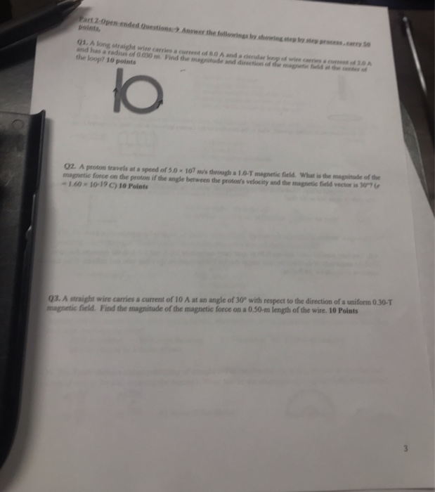 Solved art 2. Open ended Questions points, Answer the | Chegg.com