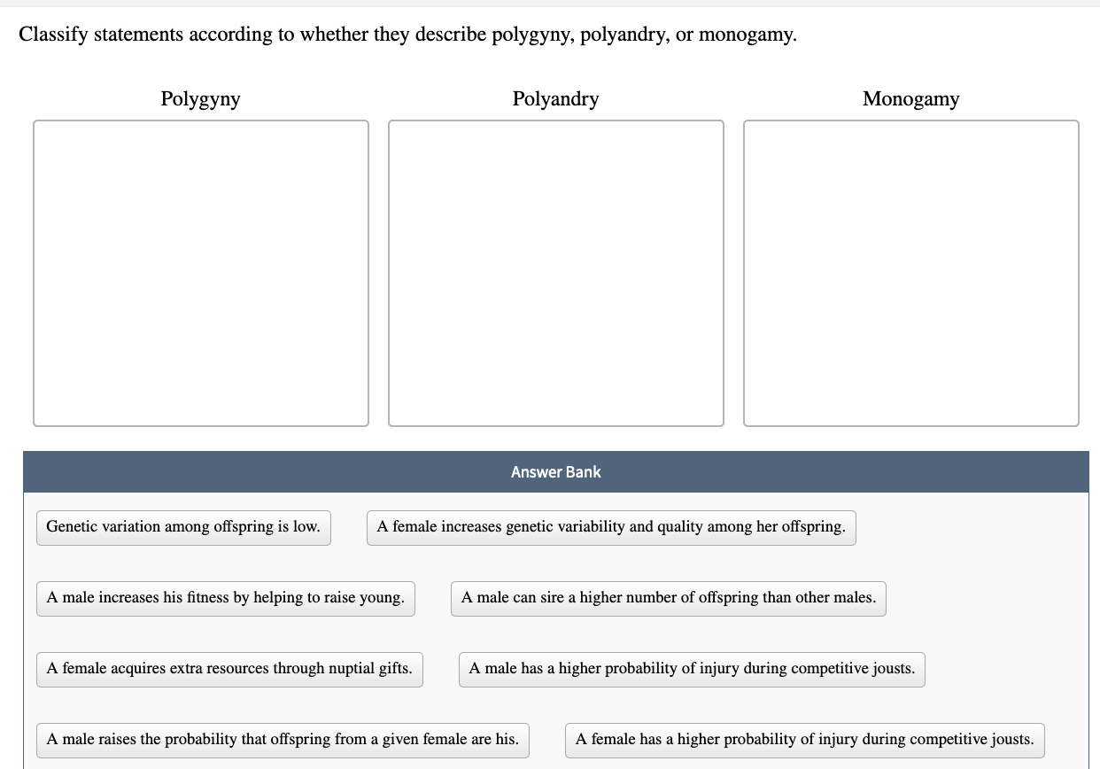 Solved Classify statements according to whether they | Chegg.com