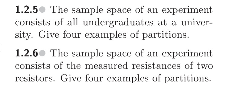 Solved 1.2.5 The sample space of an experiment consists of | Chegg.com