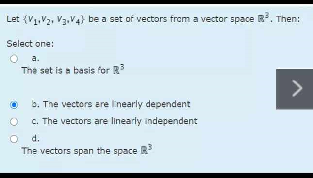 Solved Let {v1,v2,v3,v4} ﻿be a set of vectors from a vector | Chegg.com