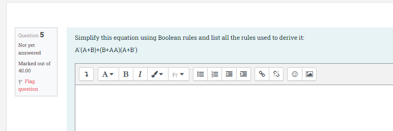 Solved Simplify this equation using Boolean rules and list | Chegg.com