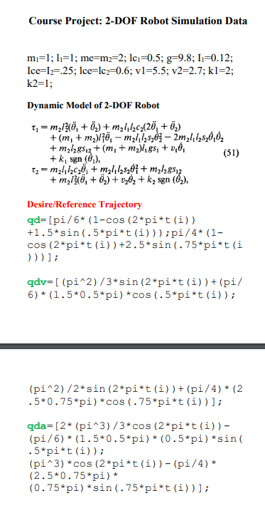 Solved Programs in MATLAB for Robotics course : MATLAB code | Chegg.com