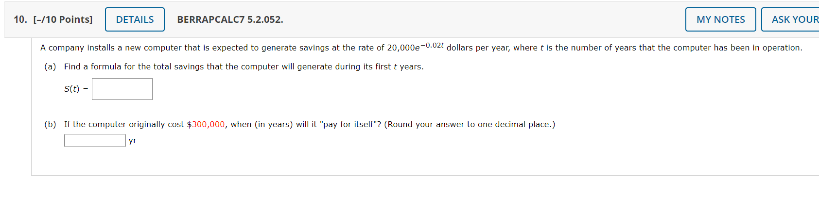 Solved (a) Find a formula for the total savings that the | Chegg.com