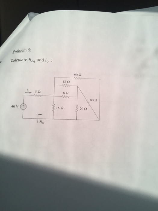 Solved Problem 1: For the circuit below, calculate Req . All | Chegg.com