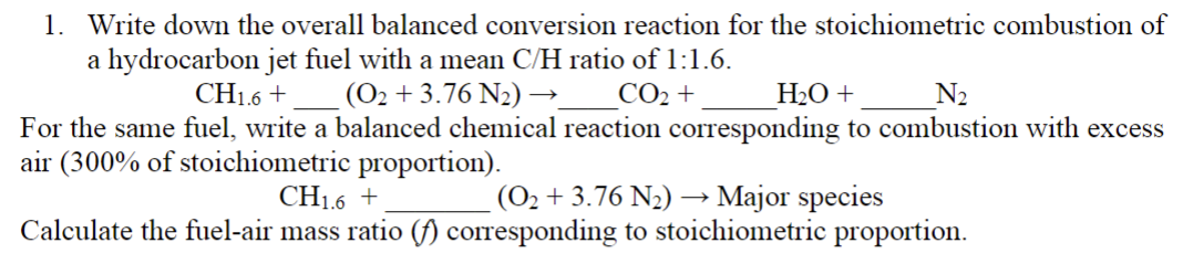 Solved 1. Write down the overall balanced conversion | Chegg.com