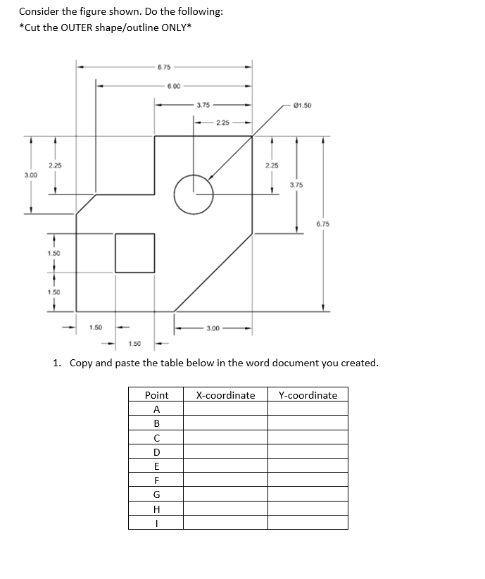 Solved Please provide G-Codes for the outer shape | Chegg.com