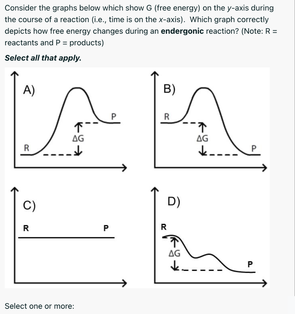 Solved Consider the graphs below which show G (free energy) | Chegg.com