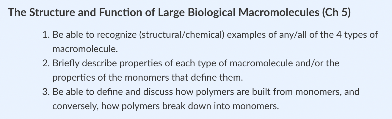 Solved The Structure and Function of Large Biological | Chegg.com