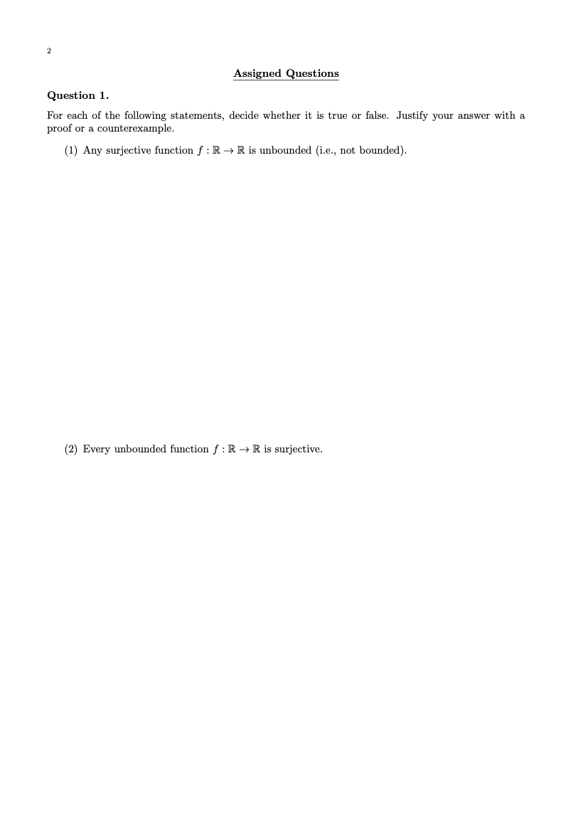 Solved Question 1. For each of the following statements, | Chegg.com