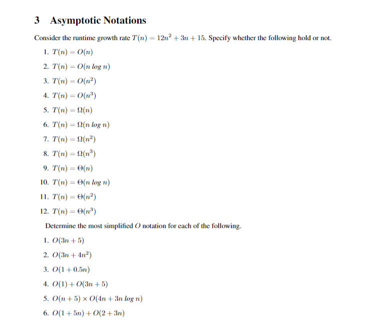 Solved COMP 53: Algorithm Analysis, Part 1 Instructions: In | Chegg.com