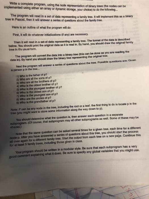 Solved Write a complete program, using the node | Chegg.com