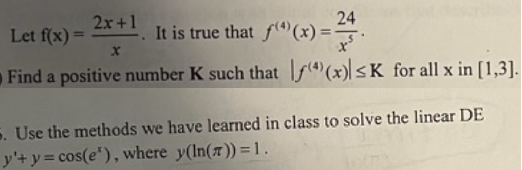Solved Let f(x)=x2x+1. It is true that f(4)(x)=x524. Find a | Chegg.com