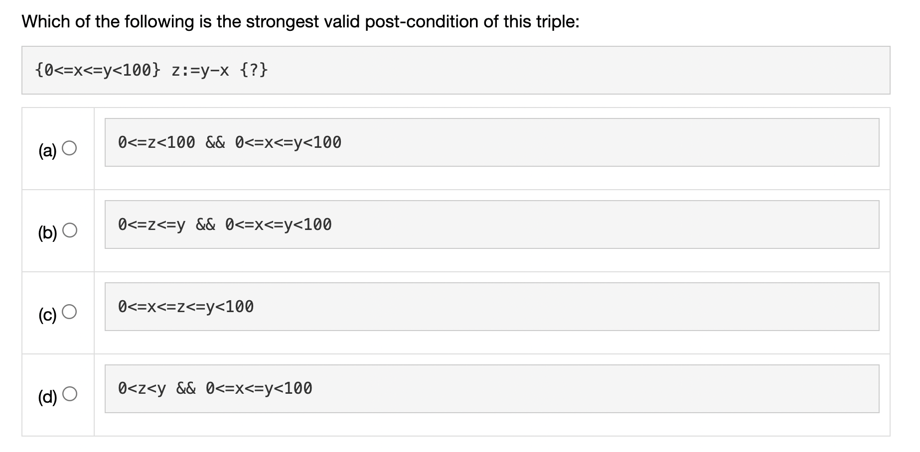 Solved Which of the following is the strongest valid | Chegg.com