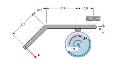 Solved Q1 (10%) A simplified diagram of a lever and block | Chegg.com