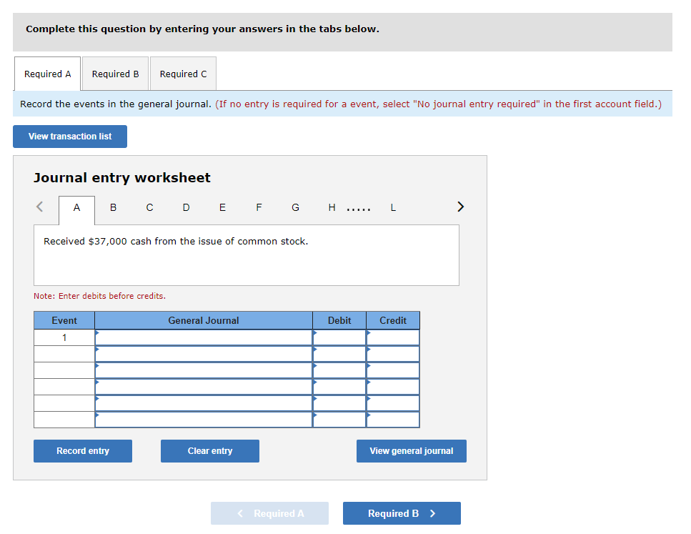 Solved The following events apply to Complete Business | Chegg.com