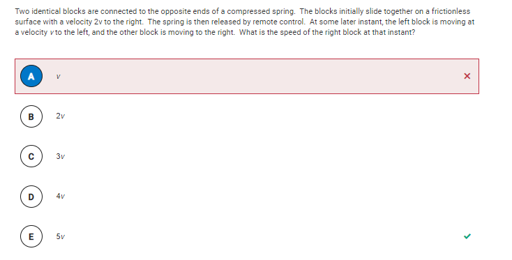 Solved Two identical blocks are connected to the opposite | Chegg.com