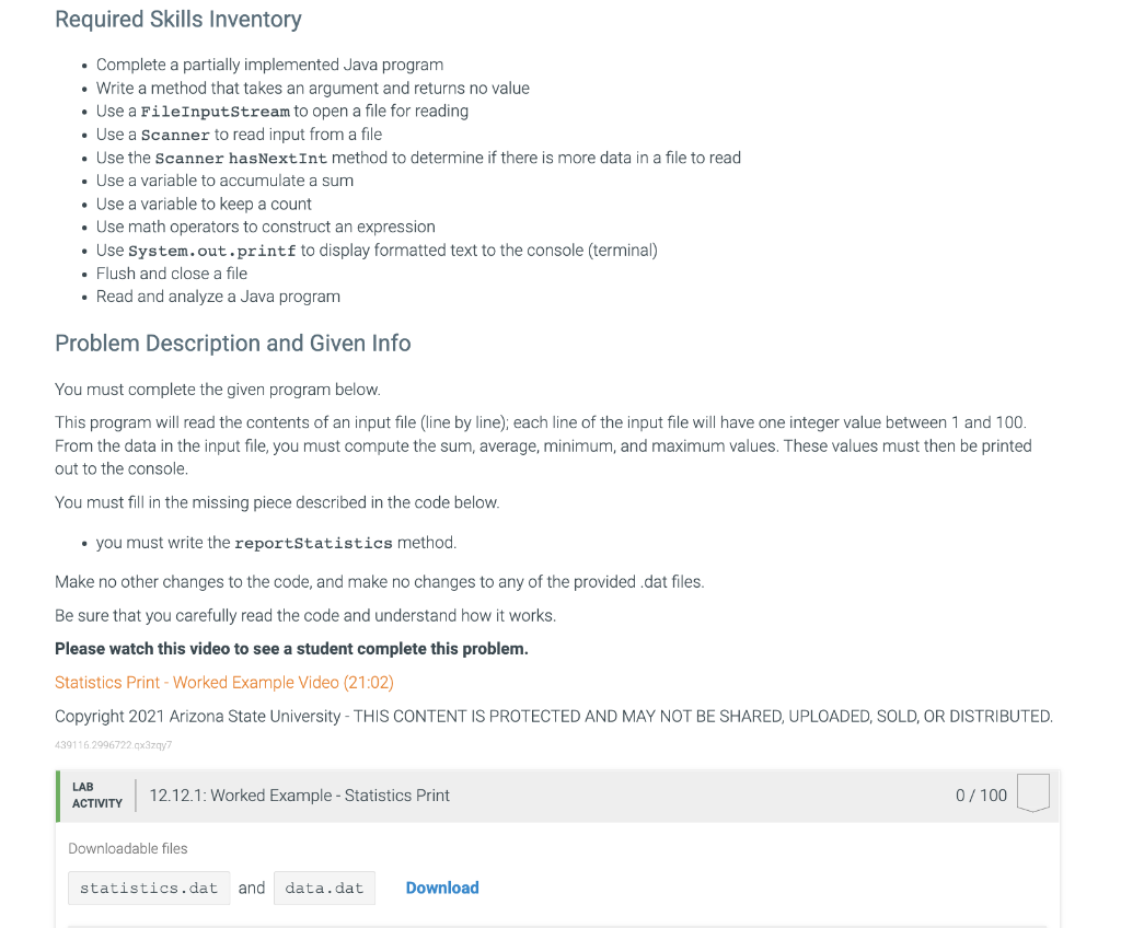 Solved Required Skills Inventory - Complete a partially | Chegg.com