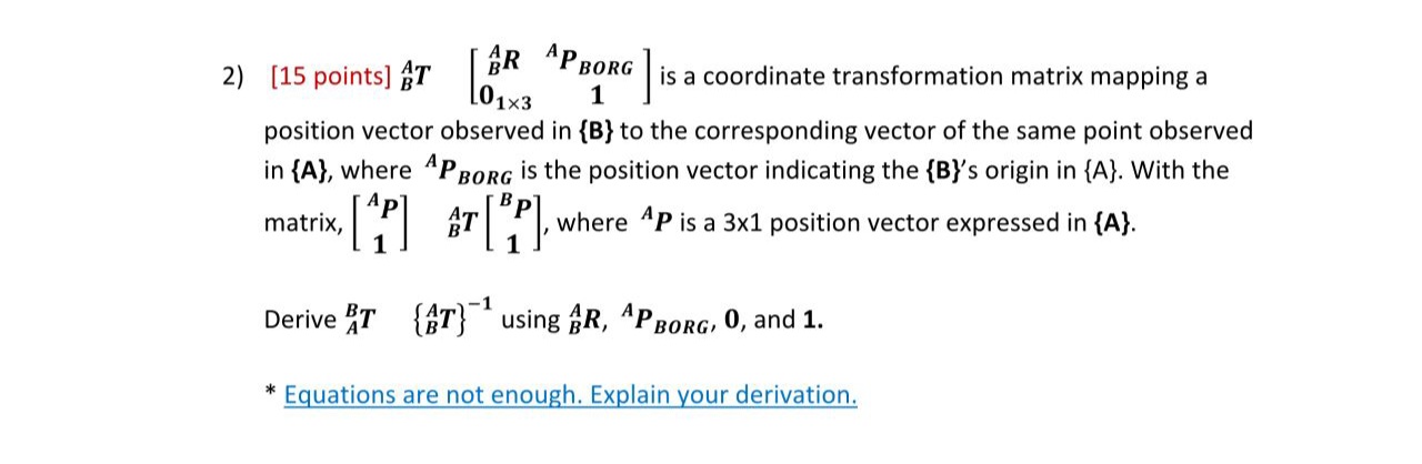Solved [15 points] BAT[BAR01×3APBORG1] is a coordinate | Chegg.com