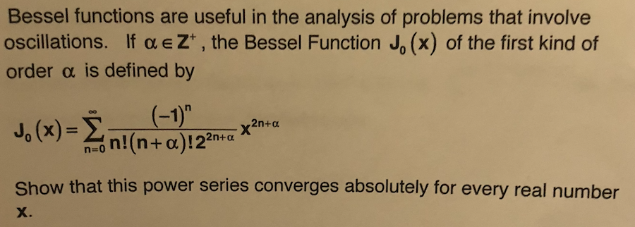 Solved Bessel functions are useful in the analysis of | Chegg.com