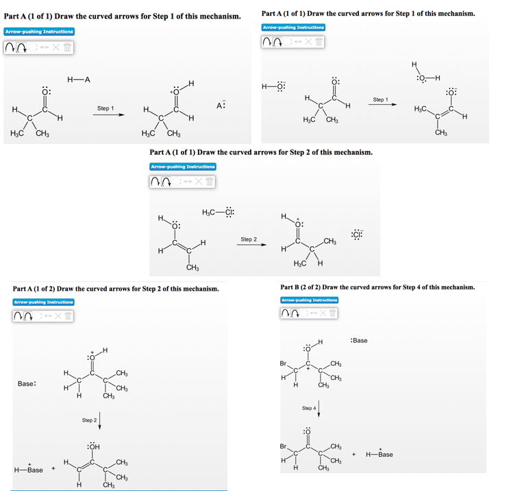 Solved Part A (1 of 1) Draw the curved arrows for Step 1 of | Chegg.com