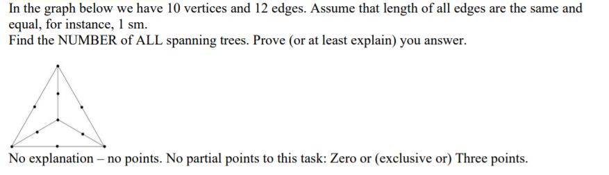 Solved In the graph below we have 10 vertices and 12 edges. | Chegg.com