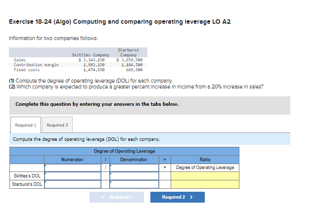 Solved Exerclse 18-24 (Algo) Computing and comparing | Chegg.com