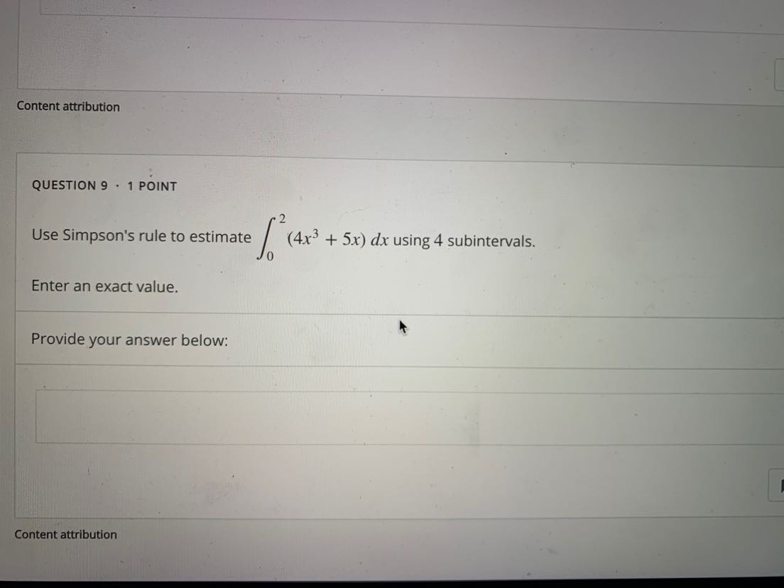Solved Content attribution QUESTION 9 . 1 POINT Use | Chegg.com Solved Content attribution QUESTION 9 . 1 POINT Use | Chegg.com
