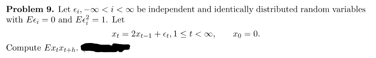 Solved Problem 9. Let ϵi,−∞ | Chegg.com