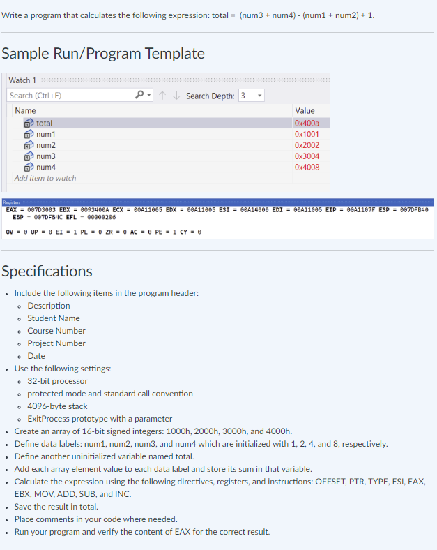 Write a program that calculates the following | Chegg.com