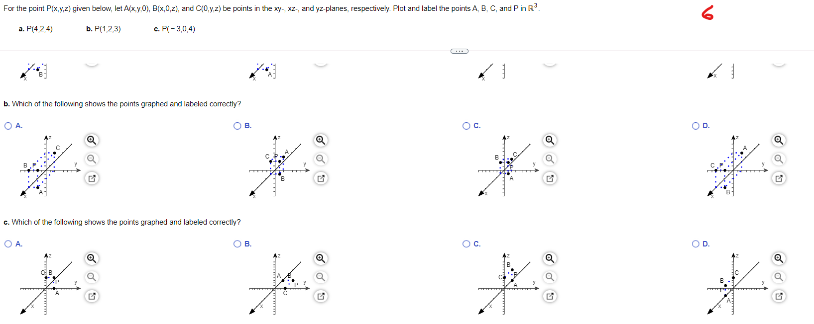 Solved For the point P(x,y,z) given below, let A(x,y,0), | Chegg.com