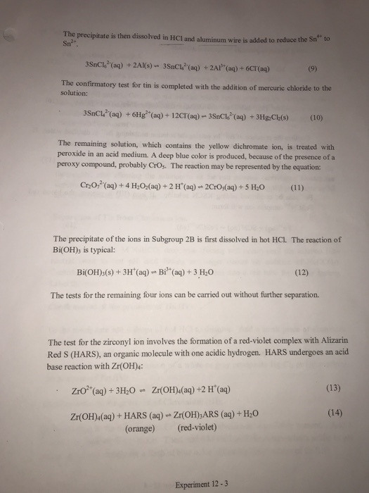 Solved Draw a flow chart of the group II ions Bi3+, Fe3+, | Chegg.com