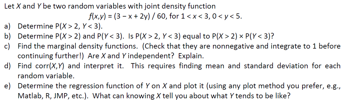Let X And Y Be Two Random Variables With Joint 7828