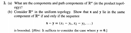 Solved 2. (a) What are the components and path components of | Chegg.com