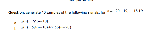 Solved Unit Impulse Signal Generation: An impulse is defined | Chegg.com