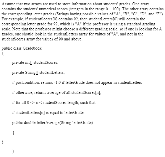 Solved Assume that two arrays are used to store information | Chegg.com