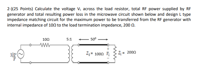 Solved 2-)(25 points) Calculate the voltage V. across the | Chegg.com
