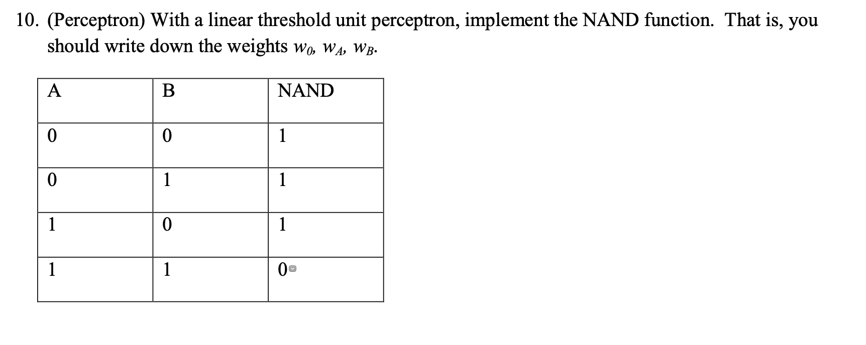 Solved There's many possibilities for the answer: for | Chegg.com