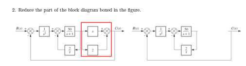 2. Reduce the part of the block diagram boxed in the | Chegg.com
