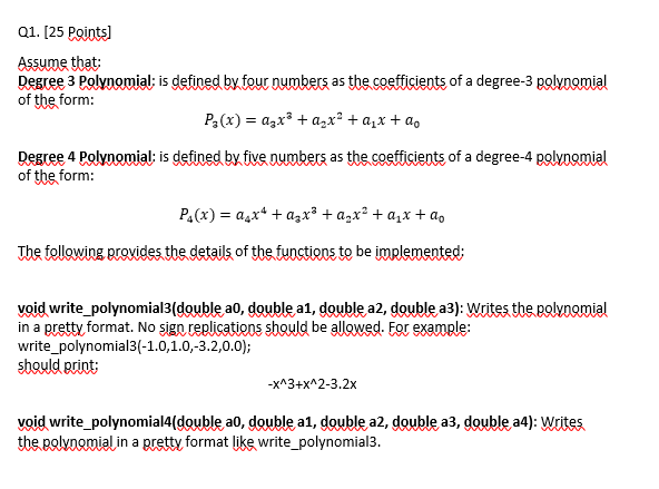 Solved Description: In this homework, you will write a | Chegg.com