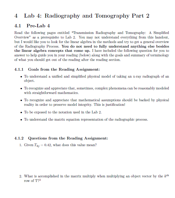 Solved 4 Lab 4: Radiography and Tomography Part 2 4.1 | Chegg.com